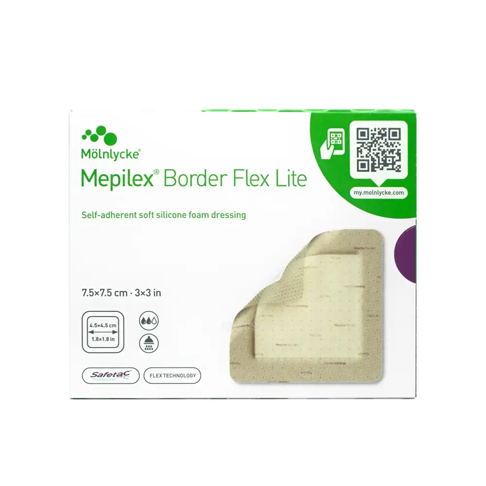 Molnlycke Mepilex Border Flex Lite 7.5x7.5 cm 5’s – Medisan